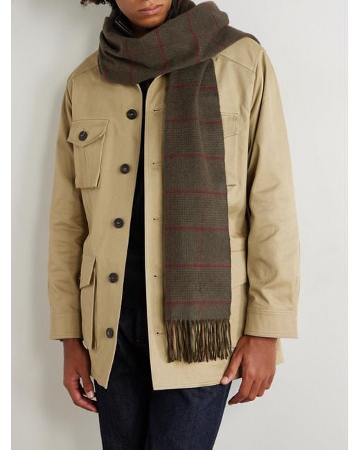 James Purdey & Sons Logo-Embroidered Frayed Prince Of Wales Checked ...