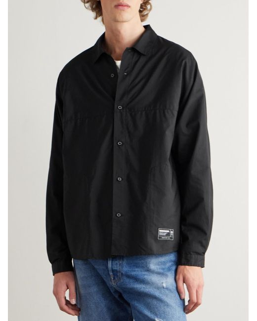 Neighborhood Dolman Logo-Appliquéd Cotton Shirt in Black for Men | Lyst UK