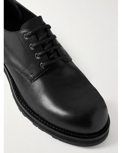 The Row Oiled-Leather Derby Shoes in Black for Men | Lyst UK