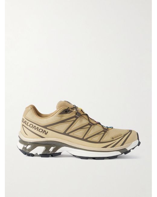 Salomon Xt-6 Gtx Rubber-Trimmed Gore-Tex Mesh Sneakers in Natural for ...