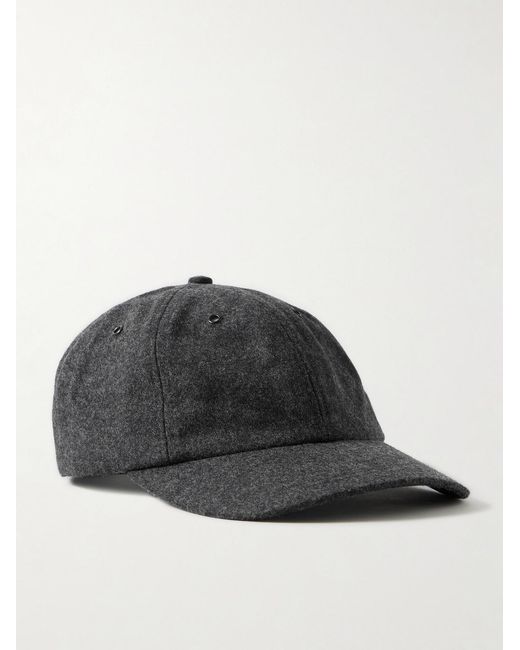 Noah Super 120S Wool-Flannel Baseball Cap in Black for Men | Lyst UK
