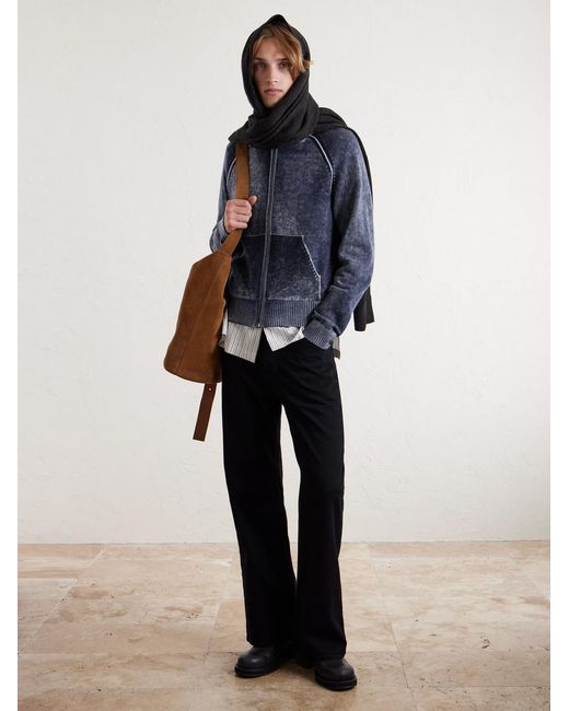 Acne Studios Kupiter Wool-Blend Hooded Sweater in Blue for Men | Lyst UK