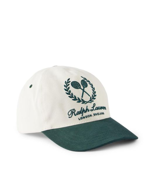 Ralph Lauren Logo-embroidered Cotton-blend Twill Baseball Cap in Green ...