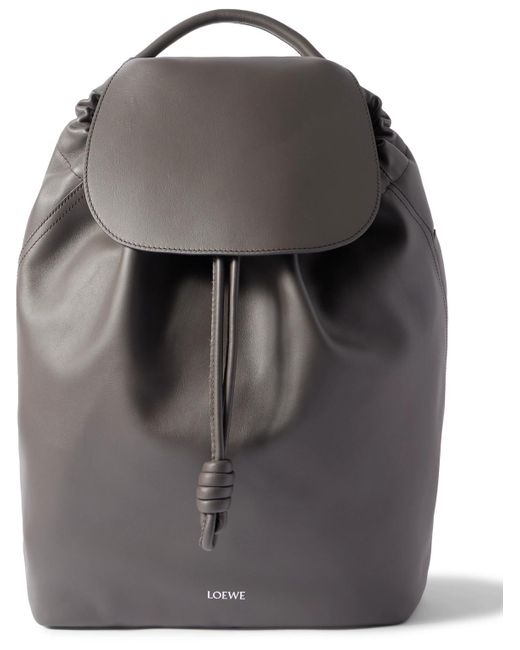 Loewe Flamenco Leather Backpack in Gray for Men | Lyst