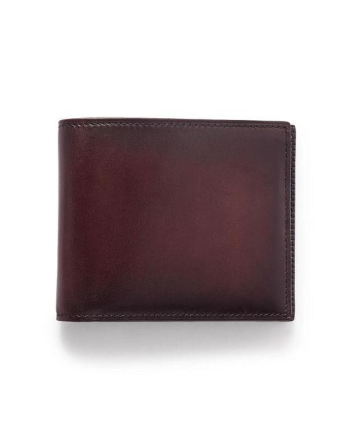 Berluti Makore Venezia Leather Billfold Wallet in Purple for Men | Lyst
