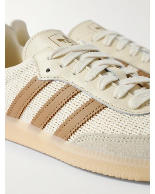 adidas Originals Samba Og Suede-Trimmed Perforated Leather Sneakers in ...
