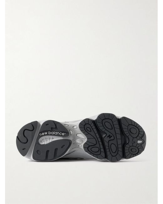 New Balance M1000 Embroidered Reflective Faux Leather And Mesh Sneakers ...