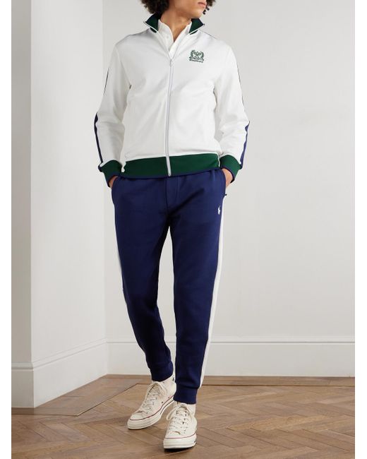 Polo Ralph Lauren Wimbledon Logo-Embroidered Piqué Track Jacket in ...