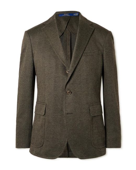 Polo Ralph Lauren Herringbone Tweed Blazer in Green for Men | Lyst