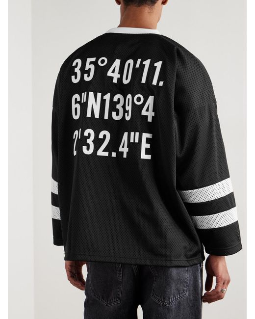 WTAPS Netminder Logo-Appliquéd Embroidered Mesh T-Shirt in Black for ...