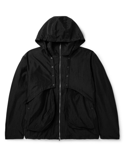 JiyongKim Convertible Layered Shell Hooded Jacket in Black for Men | Lyst