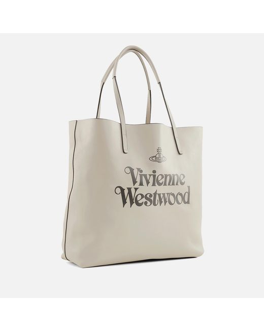 Vivienne Westwood Studio Leather Shopper Bag in White | Lyst