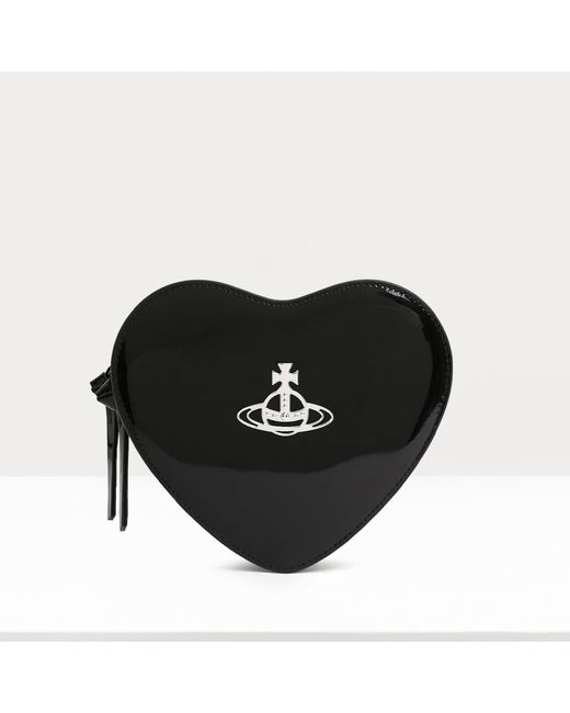 Vivienne Westwood Louise Heart Patent Leather Crossbody Bag in Black | Lyst