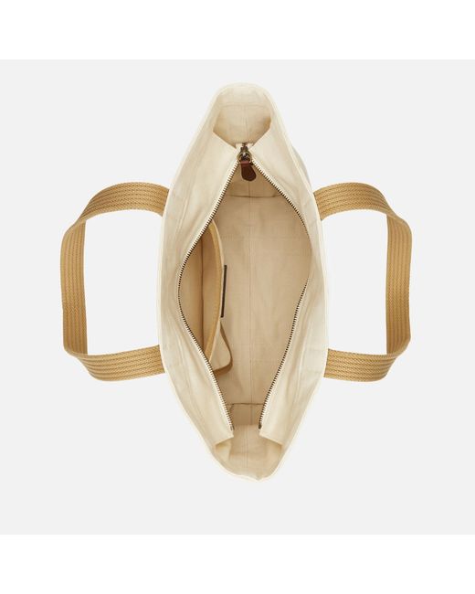 Polo Ralph Lauren Medium Canvas Tote Bag in Natural | Lyst