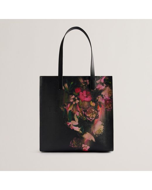 Ted Baker Saliine Printed Large Icon Bag in Black | Lyst