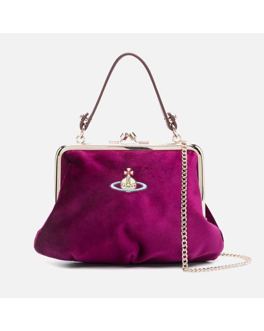 Vivienne Westwood Granny Frame Velvet Purse in Purple | Lyst Australia
