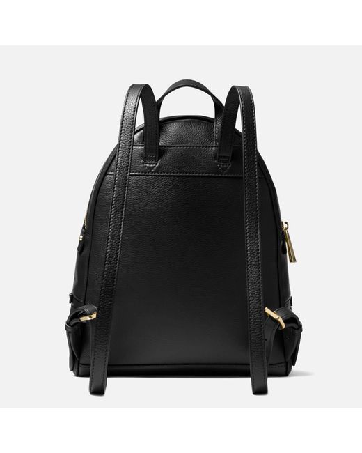 MICHAEL Michael Kors Rhea Zip Medium Leather Backpack in Black | Lyst