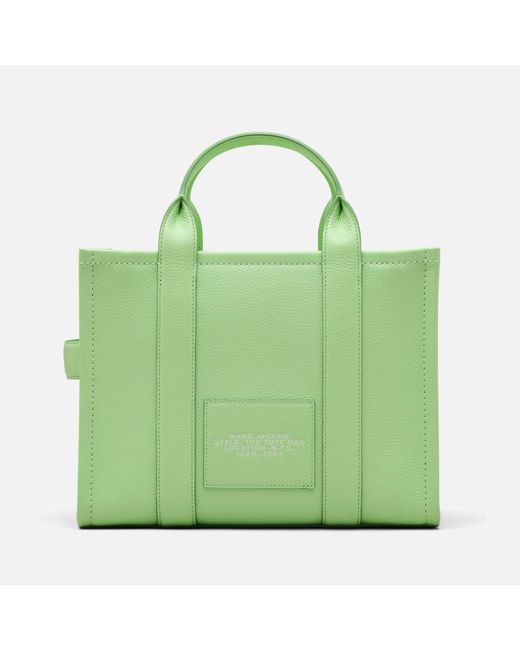 Marc Jacobs The Medium Leather Tote Bag in Green | Lyst