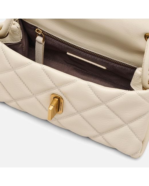 Marc Jacobs The Quilted Mini Dual Leather Bag in Natural | Lyst