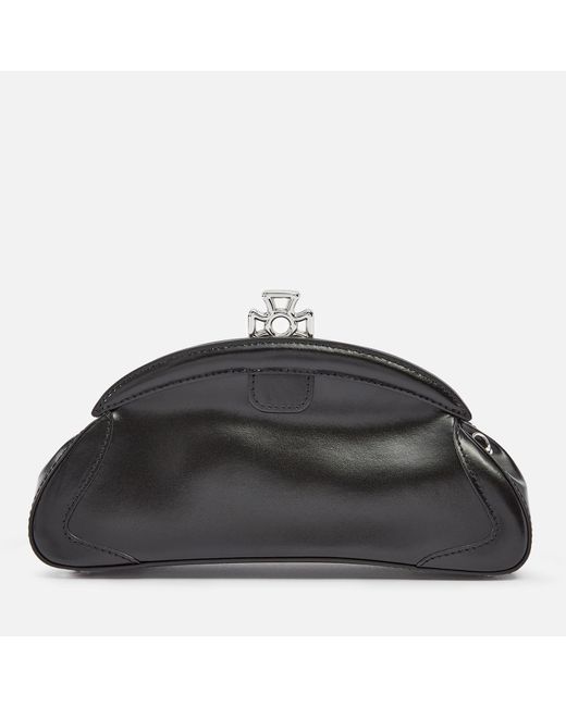 Vivienne Westwood Amber Leather Clutch Bag in Black | Lyst