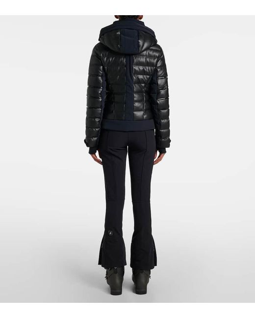 Toni Sailer Adele Faux Leather Ski Jacket in Black | Lyst