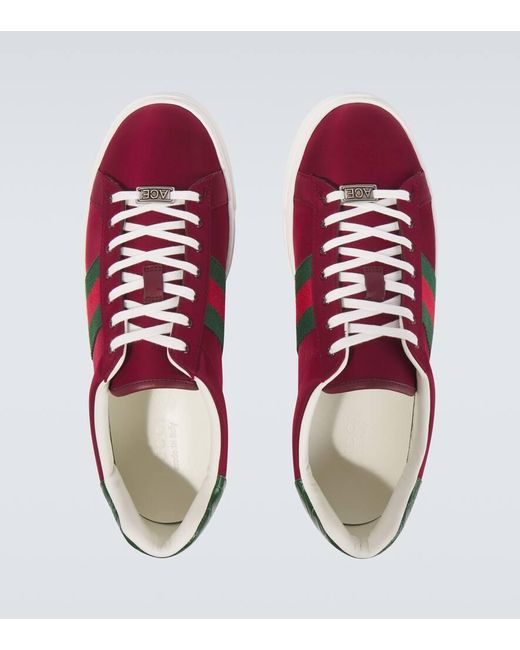 Gucci Ace Sneaker in Red for Men | Lyst
