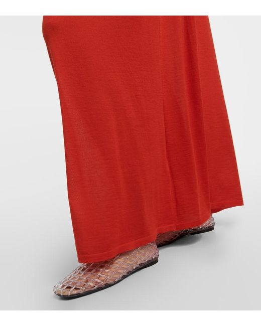 The Row Gianna Cashmere Maxi Dress in Red | Lyst