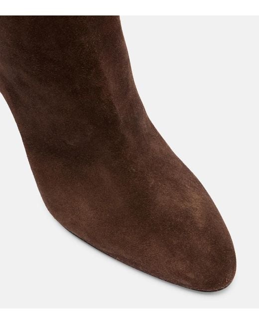Paris Texas Lavinia 100 Suede Knee-High Boots in Brown | Lyst