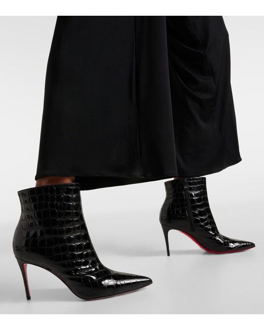 Christian Louboutin So Kate 85 Black Calf Ali Boots | Lyst