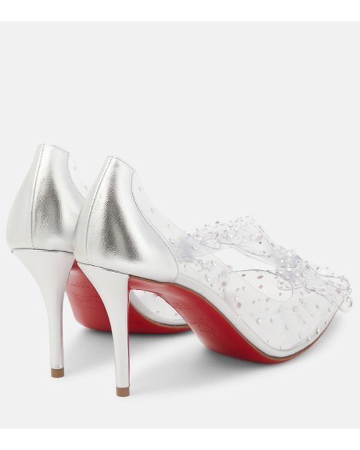 Christian Louboutin Jelly Strass 80 Embellished Pvc Pumps in White ...