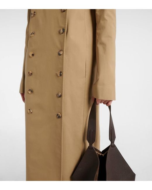 Khaite Mallory Double-Breasted Trench Coat in Natural | Lyst