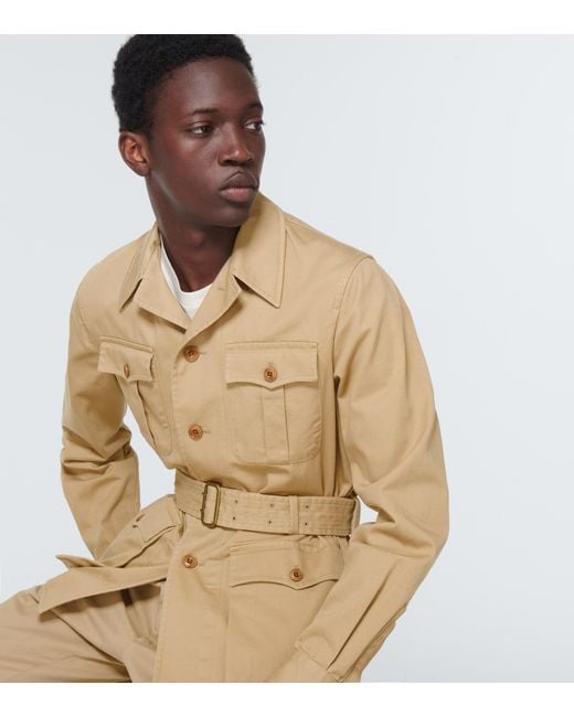 Polo Ralph Lauren Cotton Belted Jacket in Natural for Men | Lyst
