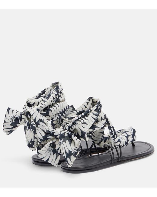 FARM Rio Floral Thong Sandals in White | Lyst