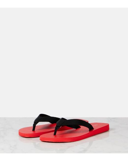 The Row Dune Grosgrain Thong Sandals in Red | Lyst