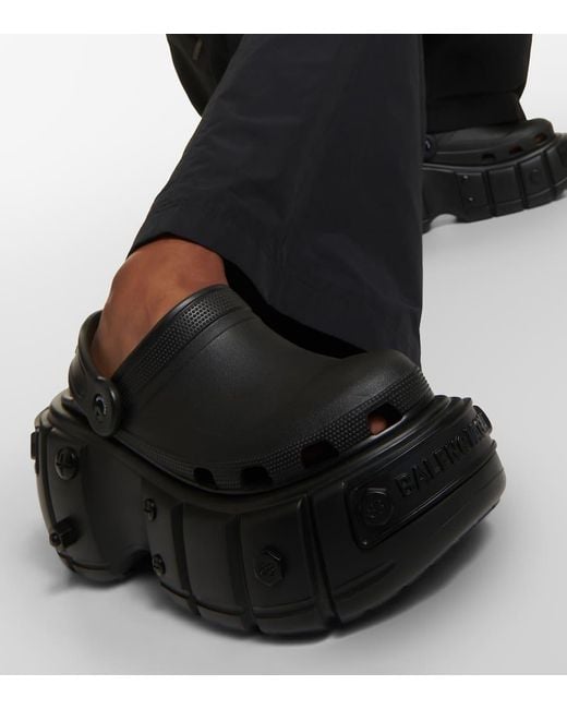 Balenciaga X Crocs Hardcrocs Platform Slides in Black | Lyst UK