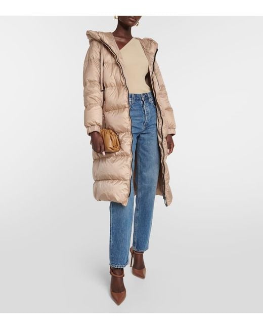 Max Mara The Cube Seipa Puffer Coat in Natural | Lyst