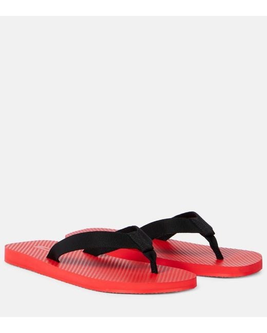 The Row Dune Grosgrain Thong Sandals in Red | Lyst UK