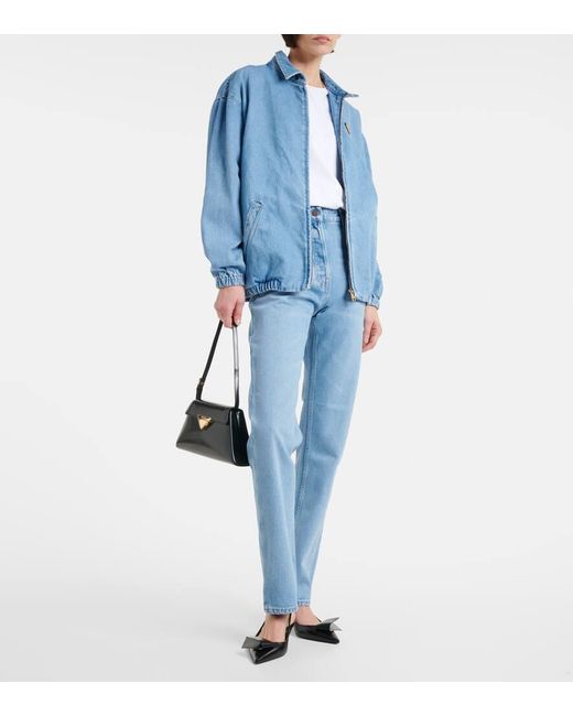 Prada Denim Jacket in Blue | Lyst