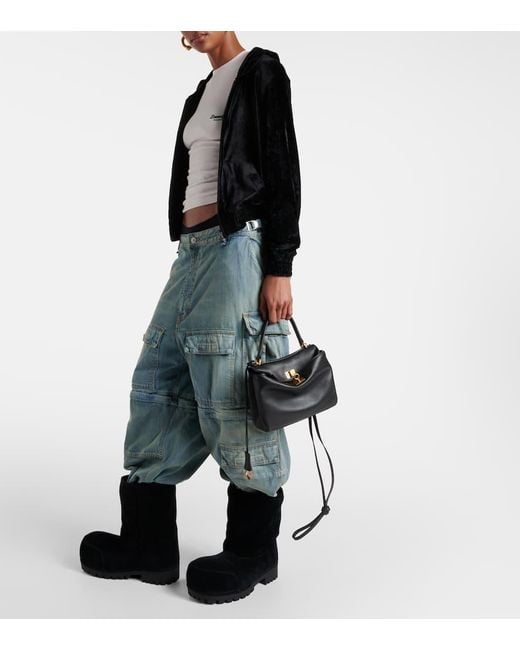 Balenciaga Alaska Low Suede Boots in Black | Lyst