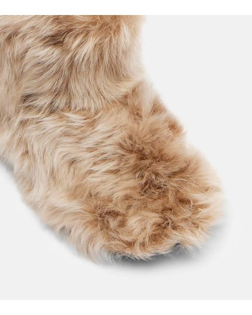 Christen Shearling Ankle Boots in Natural | Lyst UK