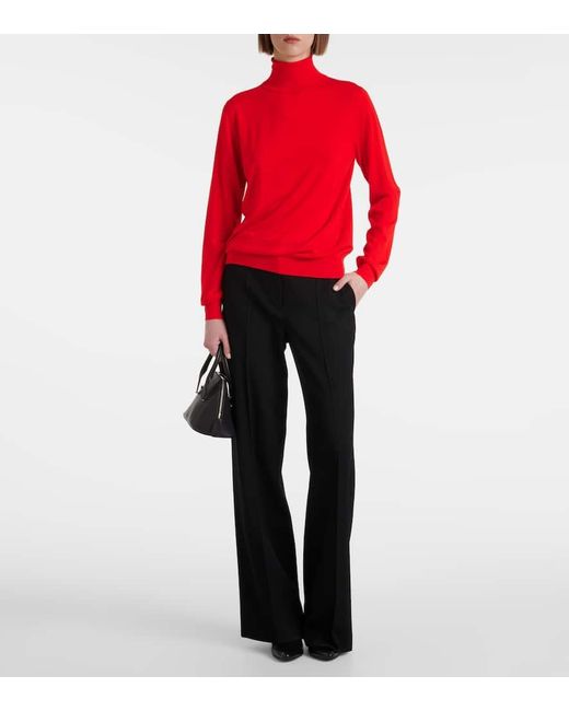 The Row Heva Wool Turtleneck Sweater in Red | Lyst