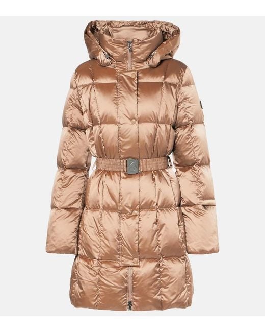 Bogner Nicci Quilted Down Coat in Brown | Lyst