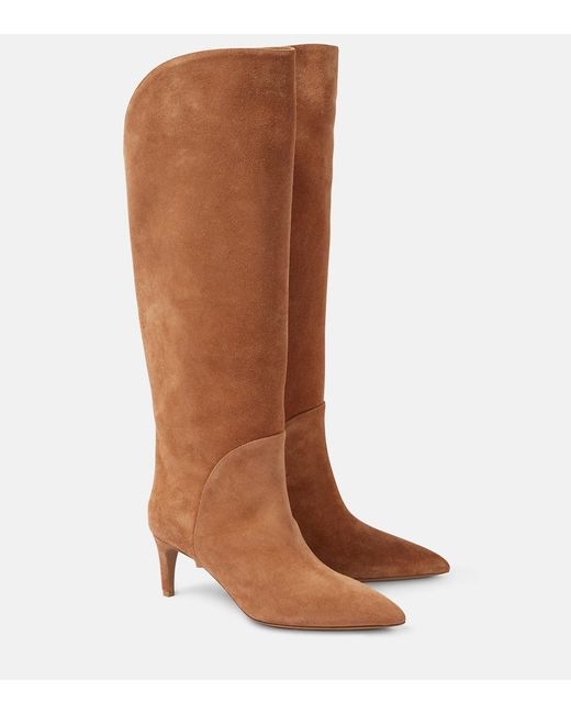 Paris Texas Gaia 60 Suede Boots in Brown | Lyst