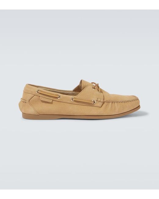Tom Ford Robin Leather Boat Shoes in White for Men | Lyst UK