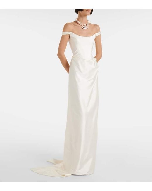 Vivienne Westwood Bridal Nova Camille Satin Gown in White | Lyst