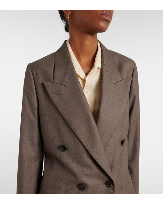 Loro Piana Aurora Virgin Wool Blazer in Brown | Lyst