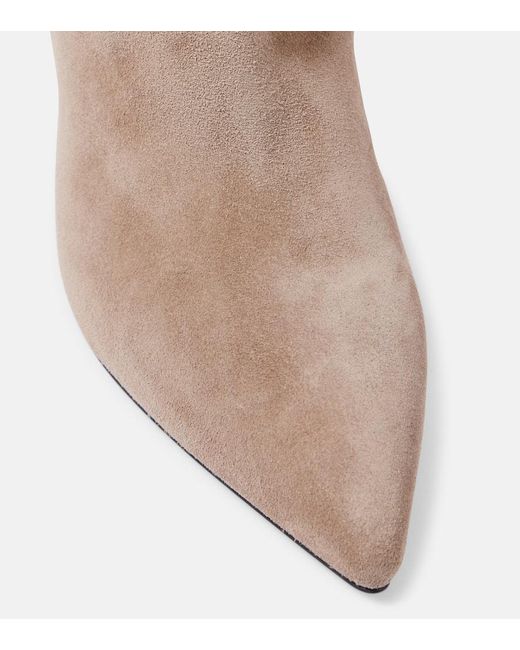 Paris Texas Stiletto 60 Suede Knee-High Boots in Brown | Lyst