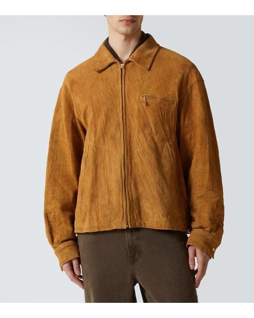 Visvim Stratoswingtop Leather Jacket in Brown for Men | Lyst