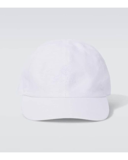 Loro Piana Linen Baseball Cap in White for Men | Lyst