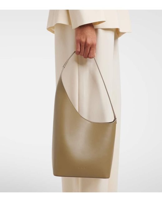 Aesther Ekme Demi Lune Small Leather Tote Bag in Gray | Lyst